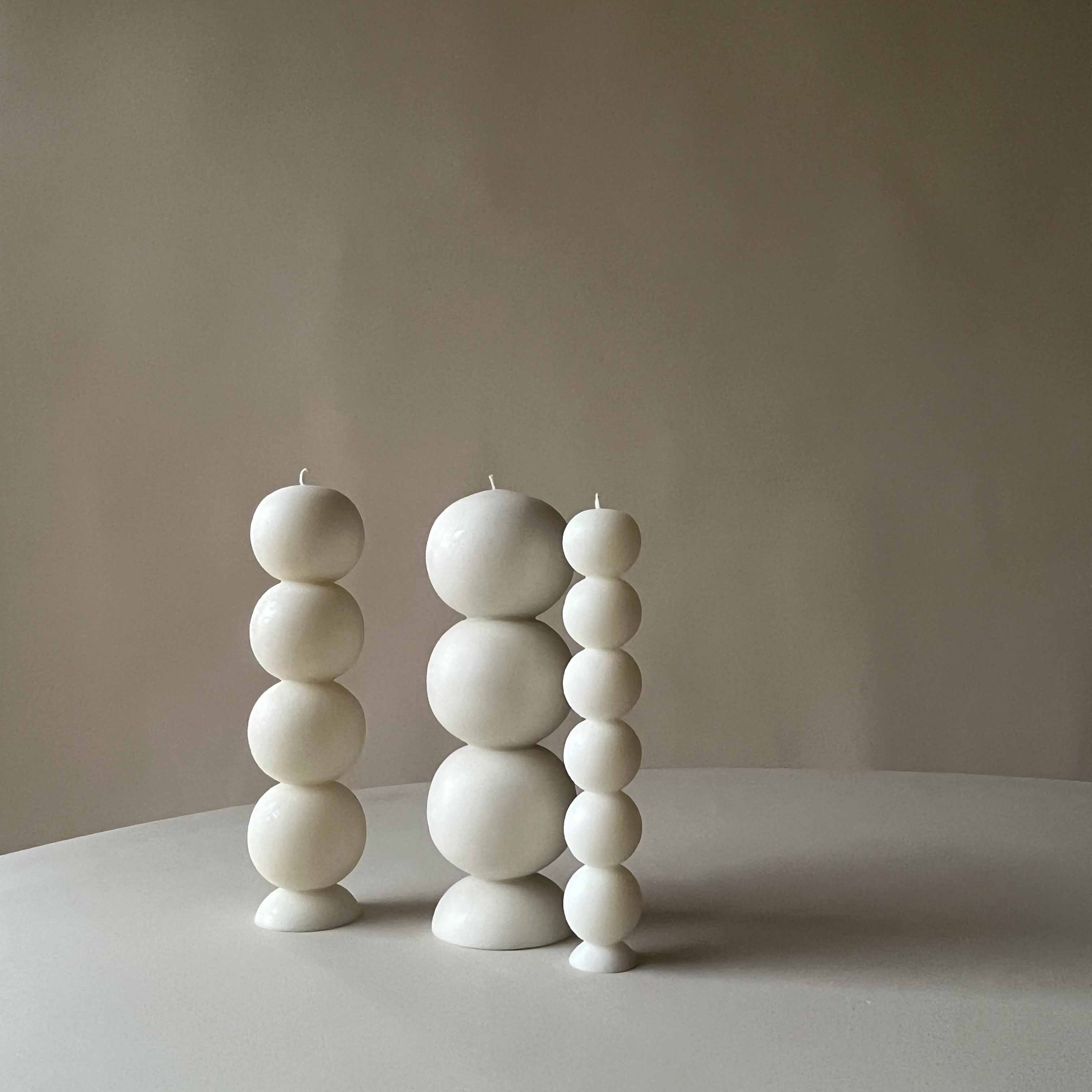Ball Pillar Candles - Set of 3 – Objectry